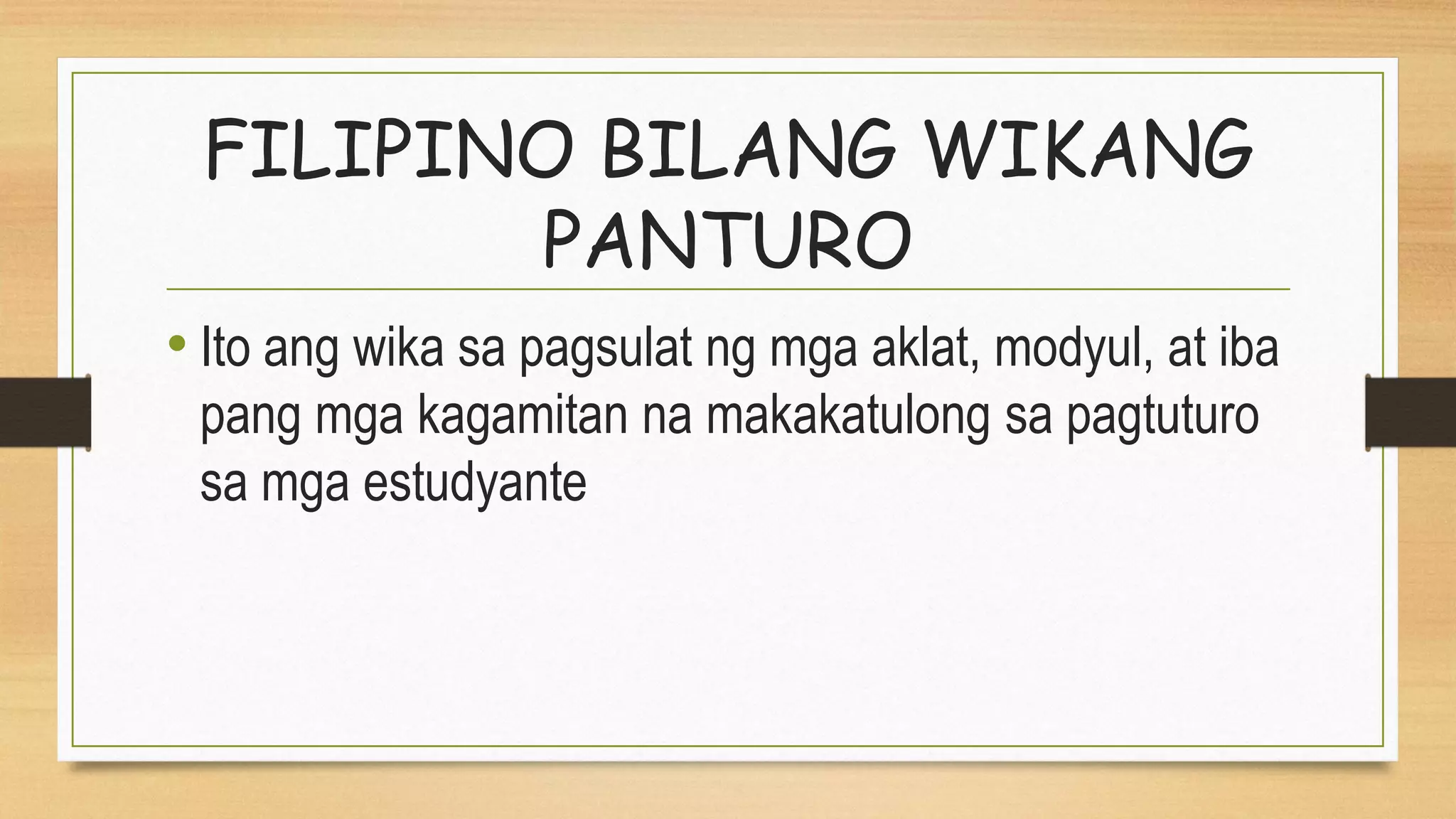 Komunikasyon at Pananaliksik sa Wika at Kulturang Pilipino - Filipino ...