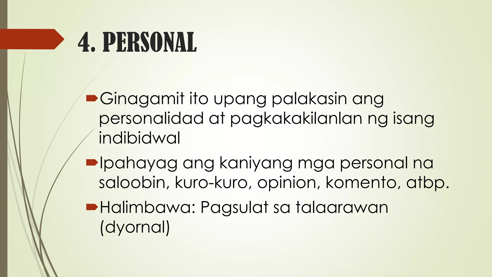 Komunikasyon at Pananaliksik sa Wika at Kulturang Pilipino - Gamit ng ...
