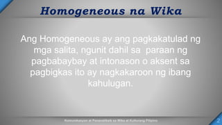 Heterogeneous at Homogeneous | PPTX