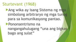 KOMUNIKASYON AT PANANALIKSIK SA WIKA AT KULTURANG PILIPINO August 1 ...