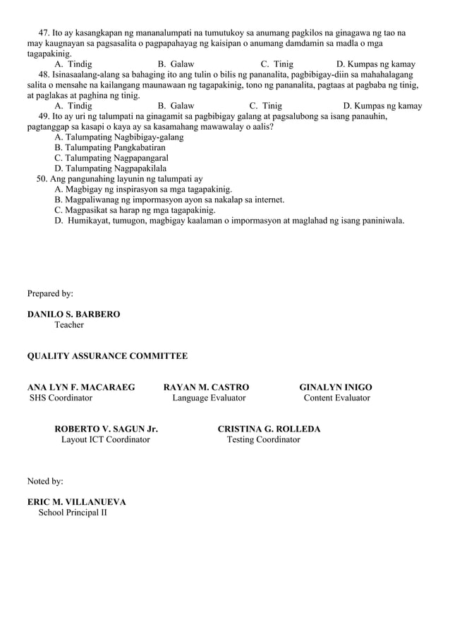 KOMUNIKASYON EXAM - First Quarter (1).docx