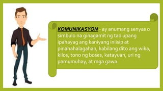 Komunikasyon na umiiral sa pamilya | PPTX