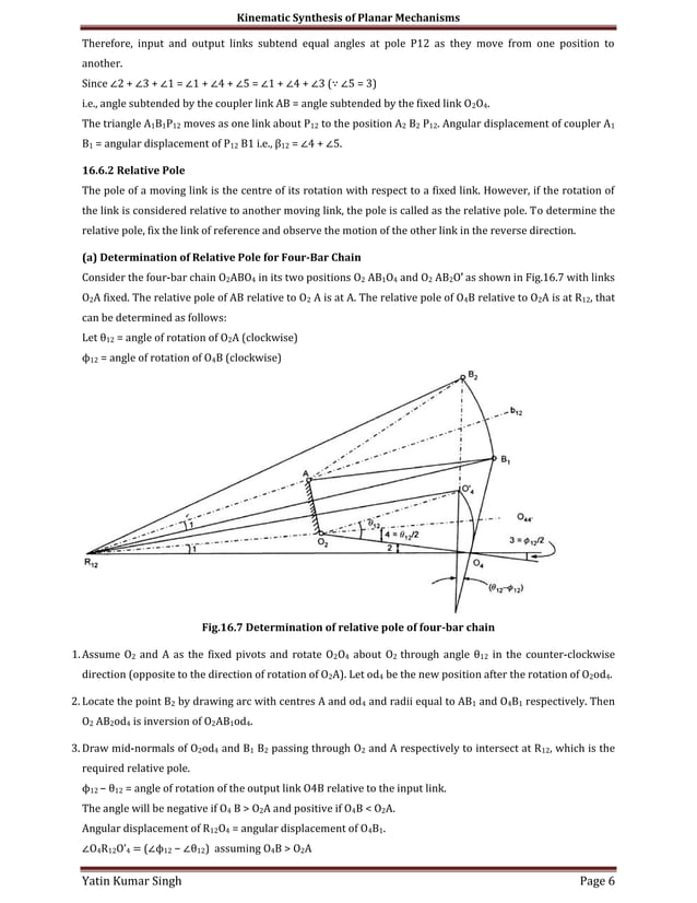 Kinematic Synthesis | PDF