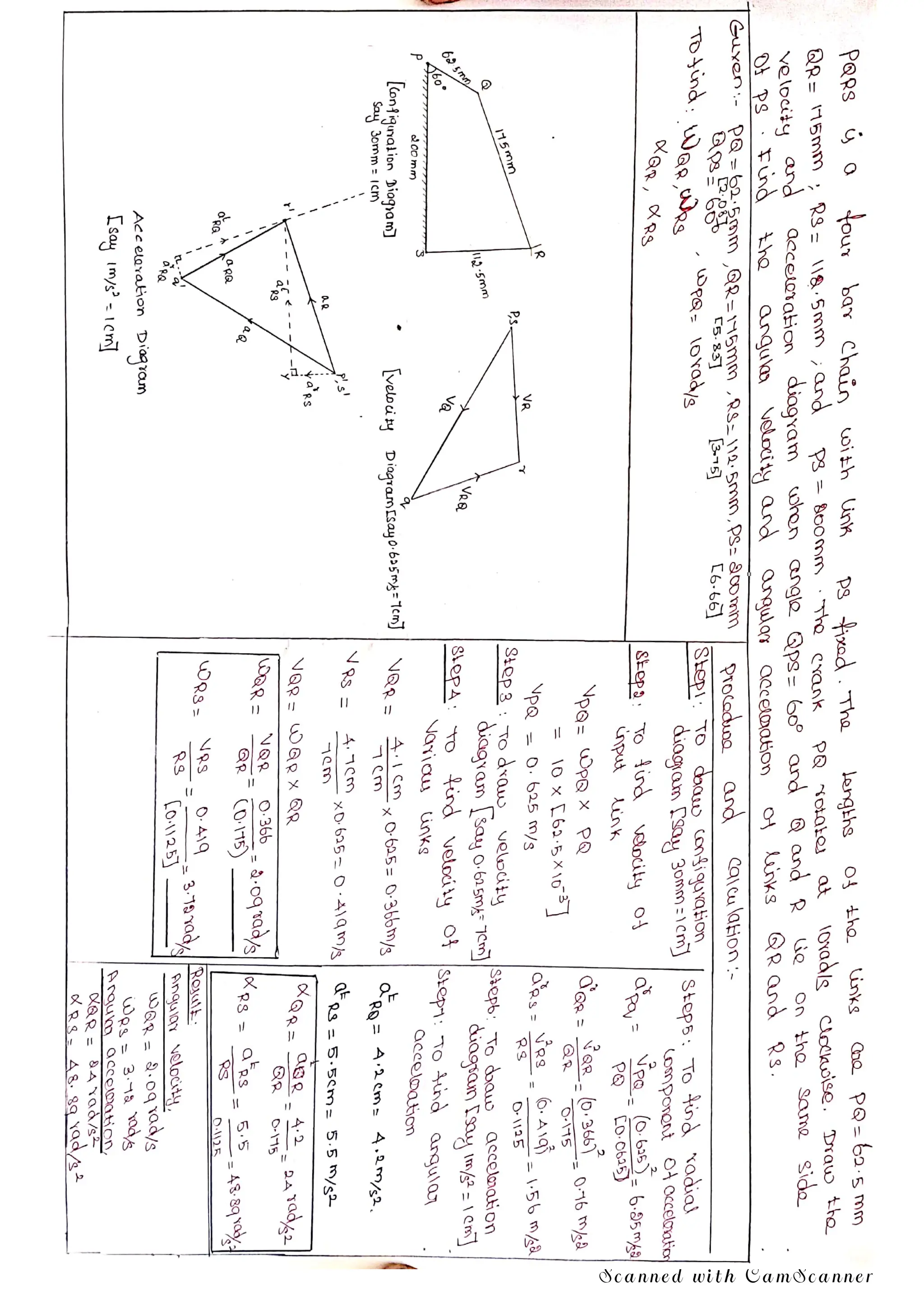 KINEMATIC VELOCITY OF SIMPLE MECHANISMS-FOUR BAR & SINGLE SLIDER | PDF