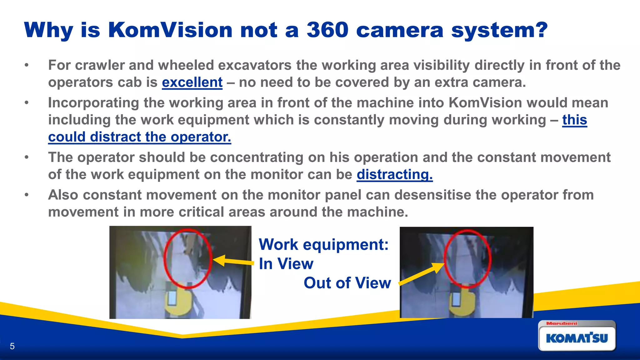 Komvision - Komatsu's solution to improving operators field of view. | PPT