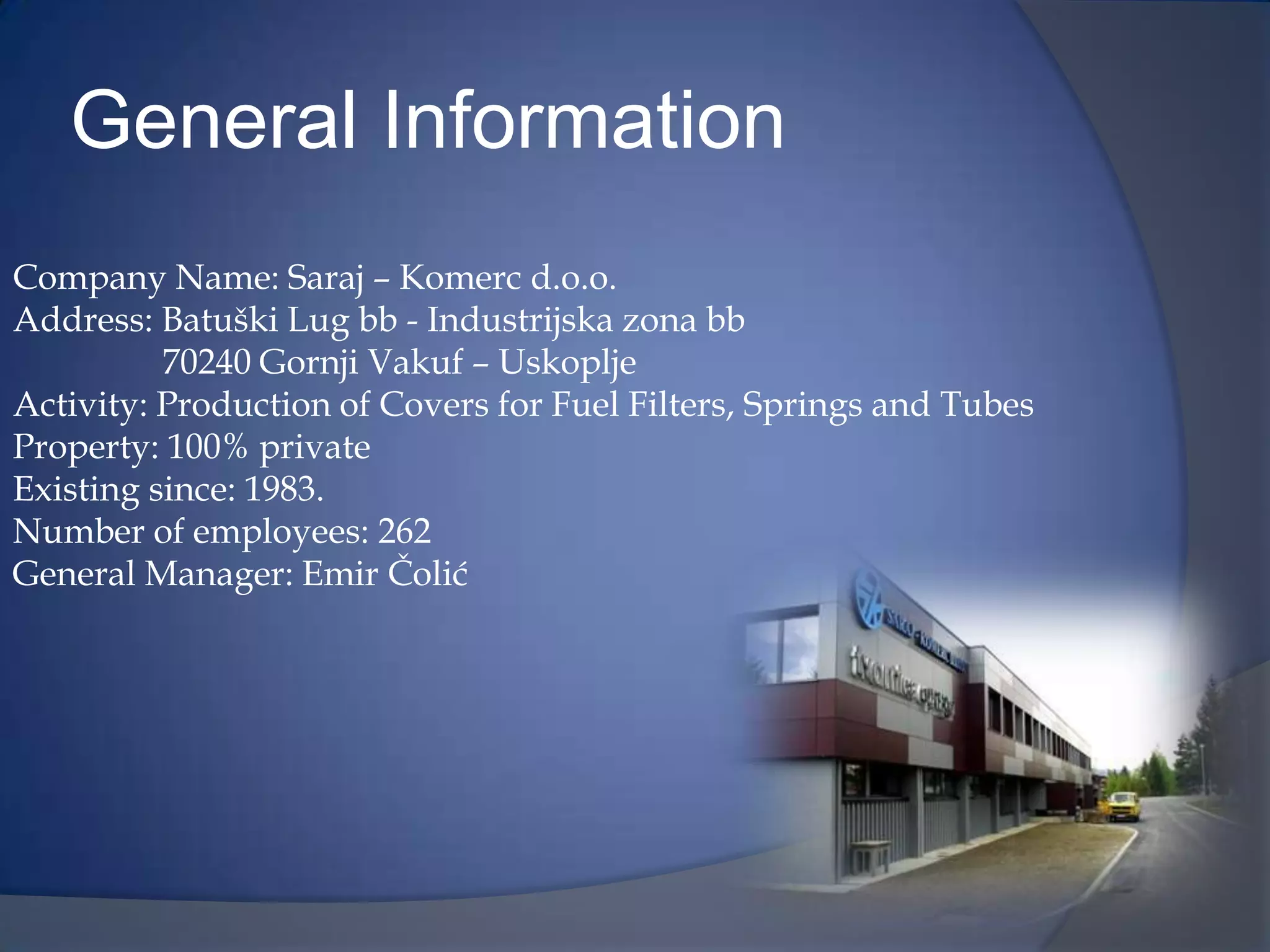 Saraj - Komerc d.o.o. business presentation | PPSX