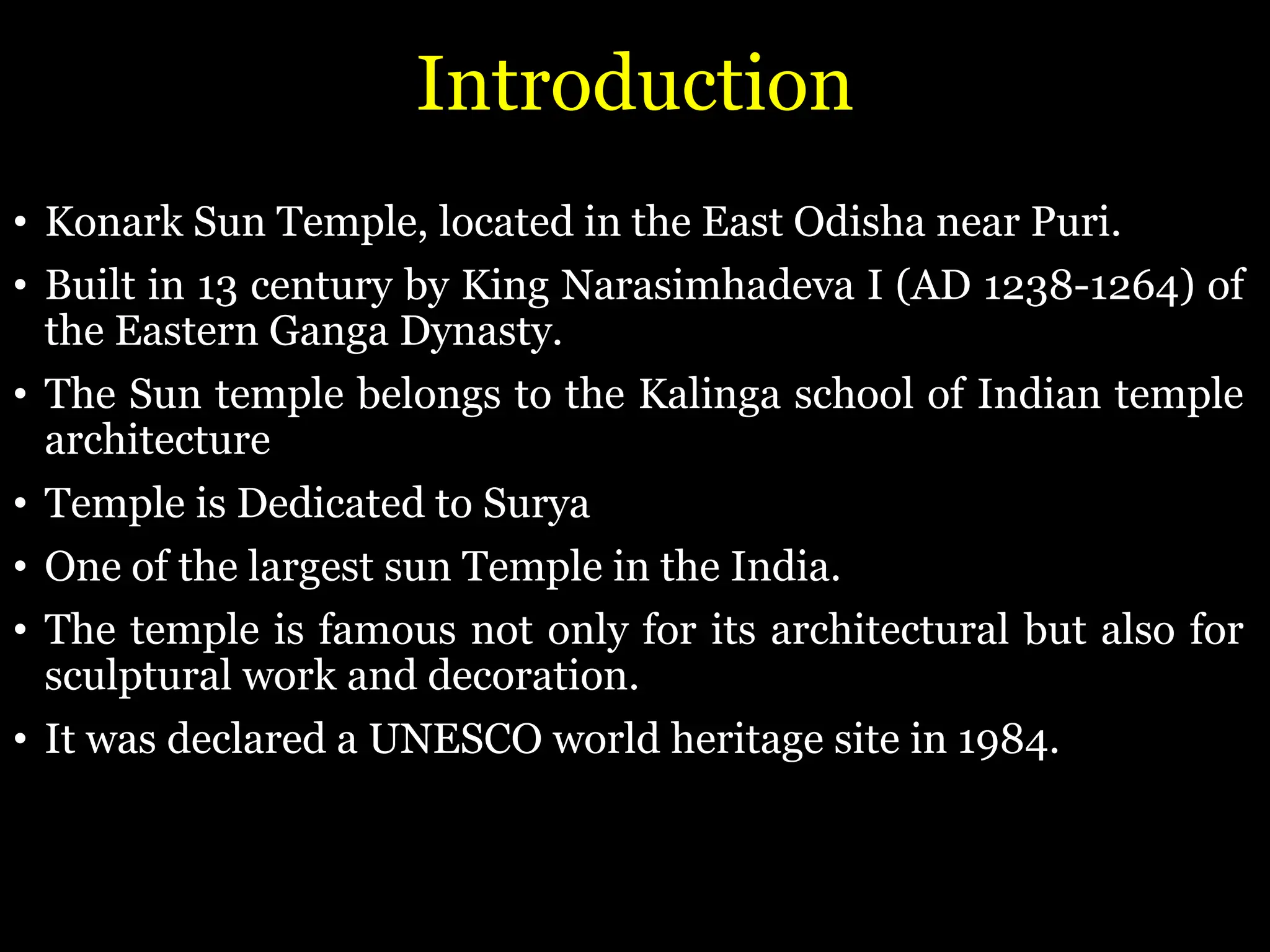 the famous sun temple at konark, balck pagoda, orissa | PDF