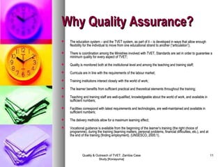 Quality and Outreach of TVET- Zambian Case Study | PPT | Education ...