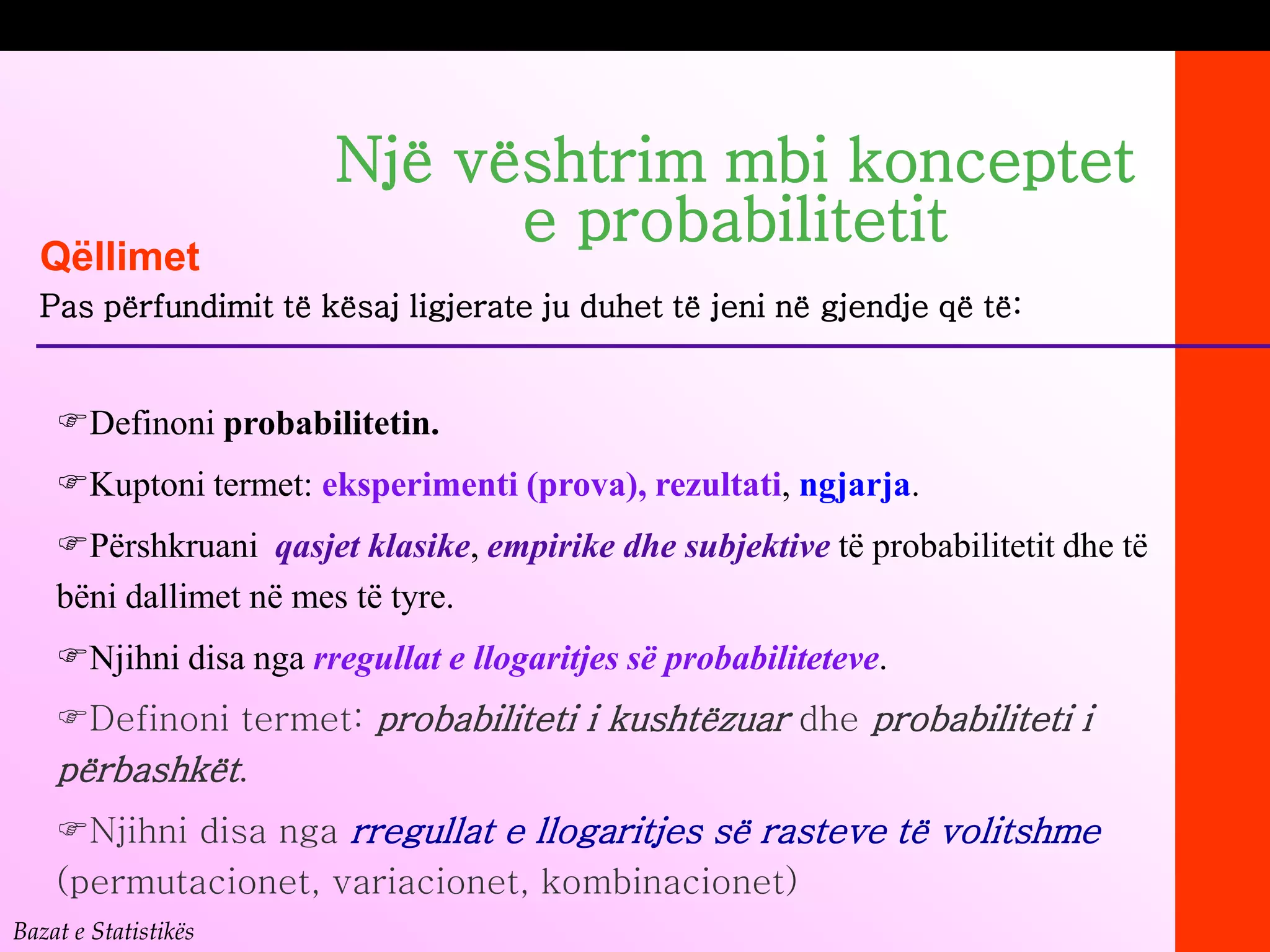 Konceptet baze te probabilitetit | PDF