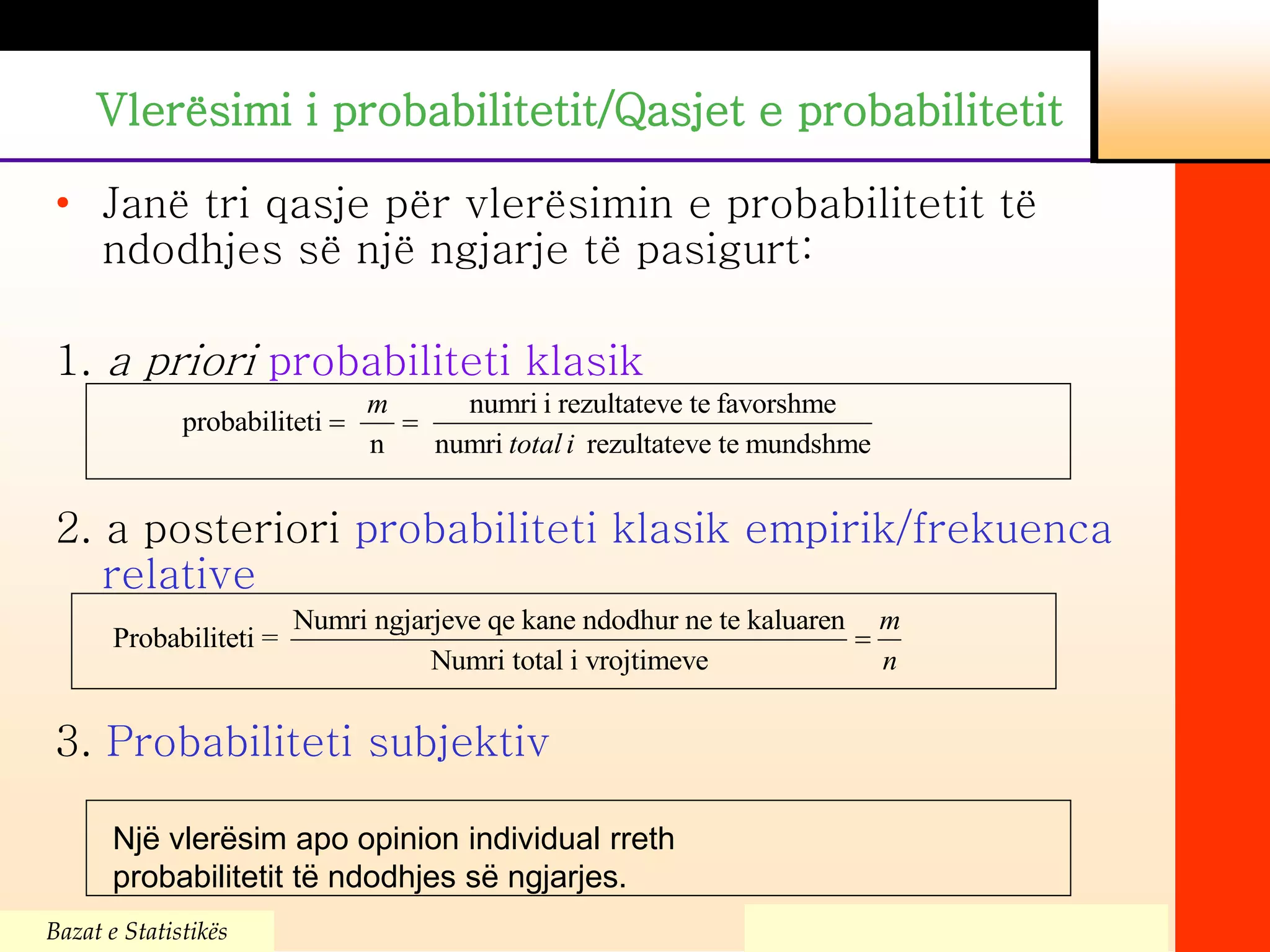 Konceptet baze te probabilitetit | PDF