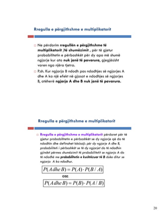 Konceptet baze te probabilitetit 1 | PDF