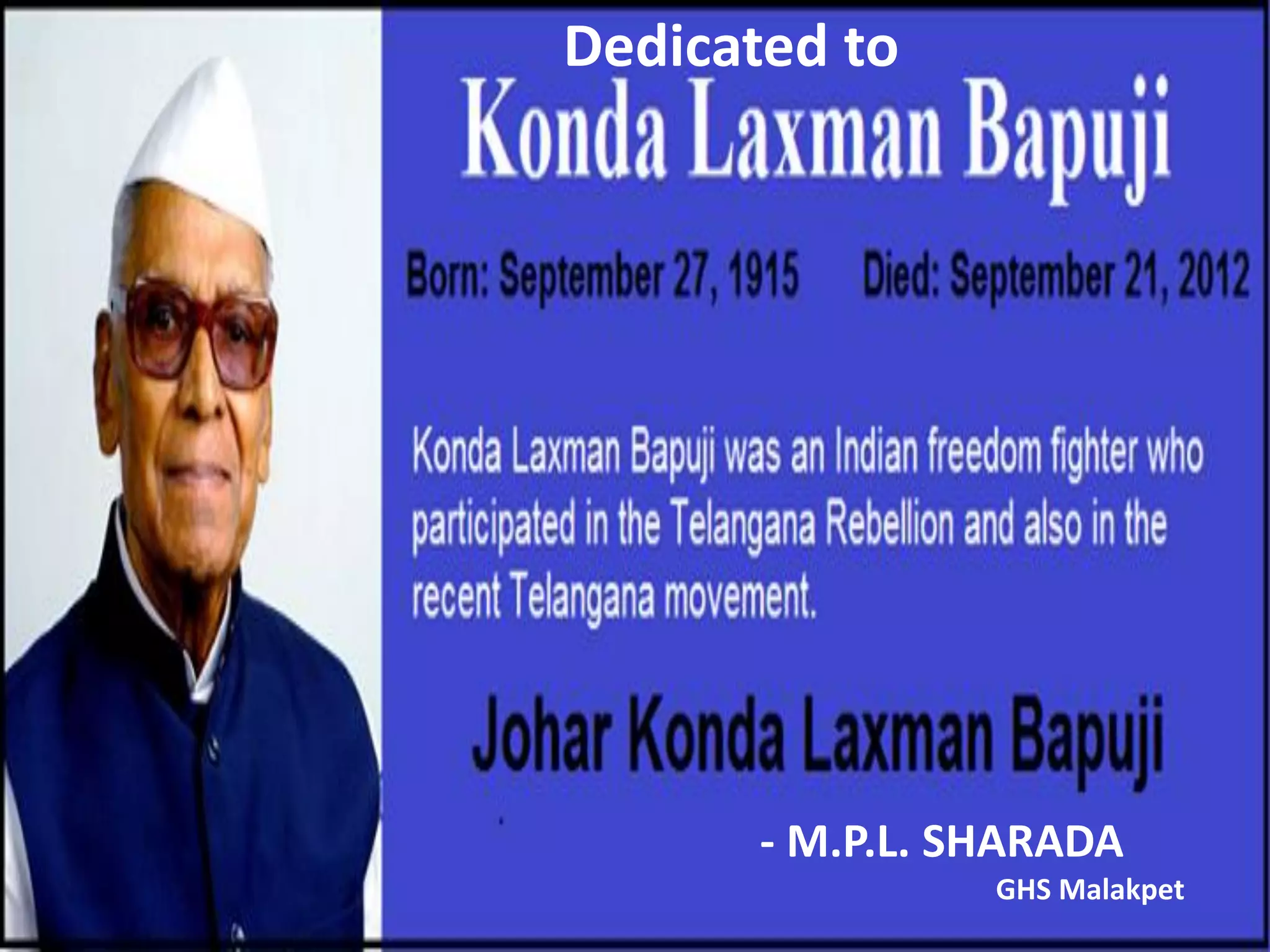 Konda laxman bapuji | PDF