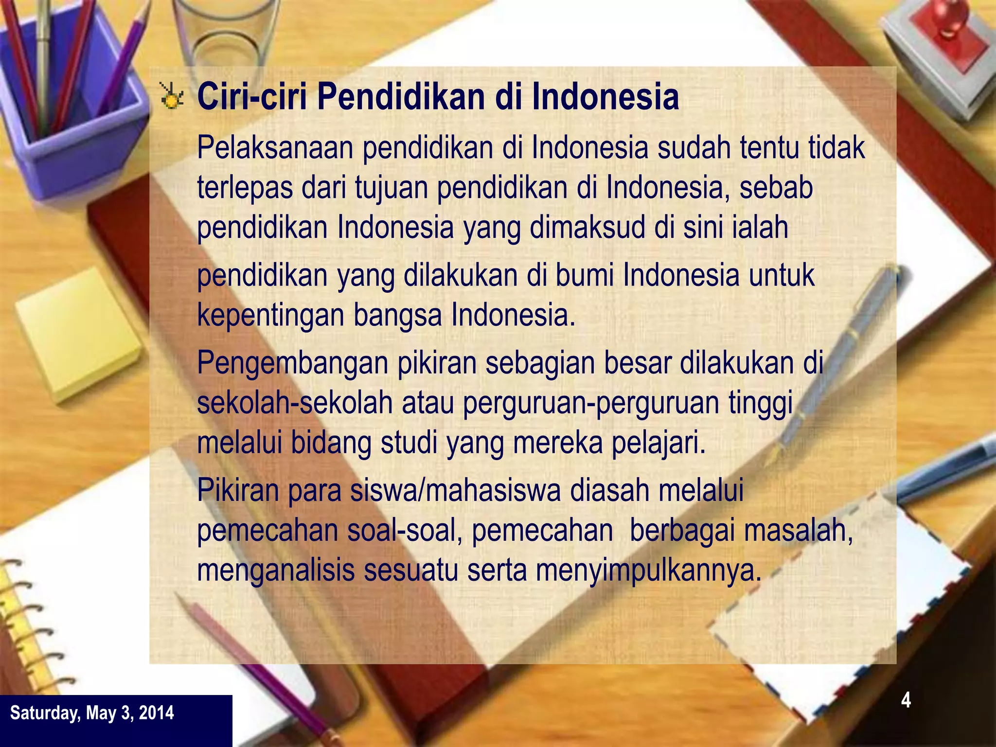 Kondisi dunia pendidikan di indonesia | PPT