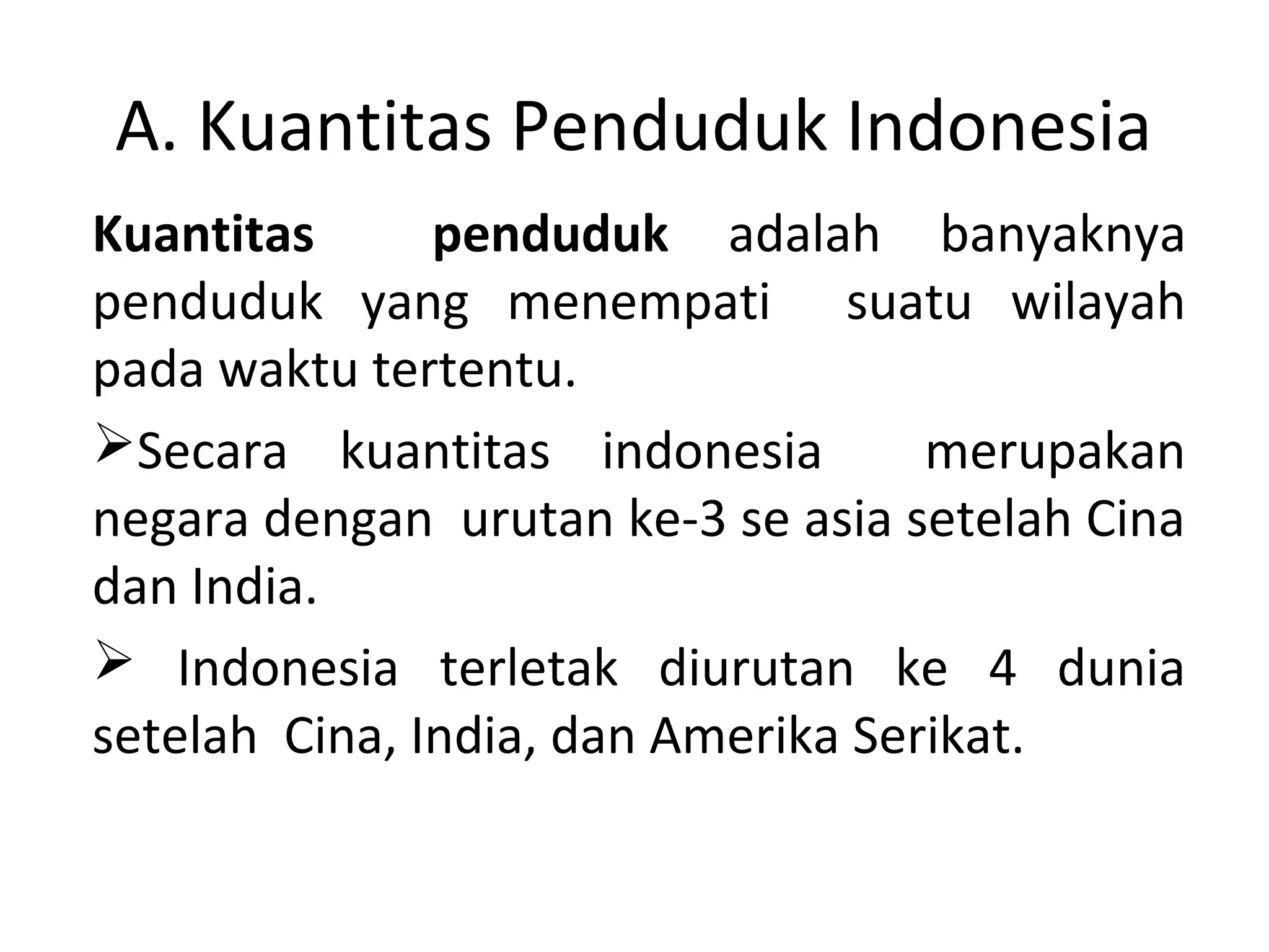 Kondisi penduduk Indonesia | PPT