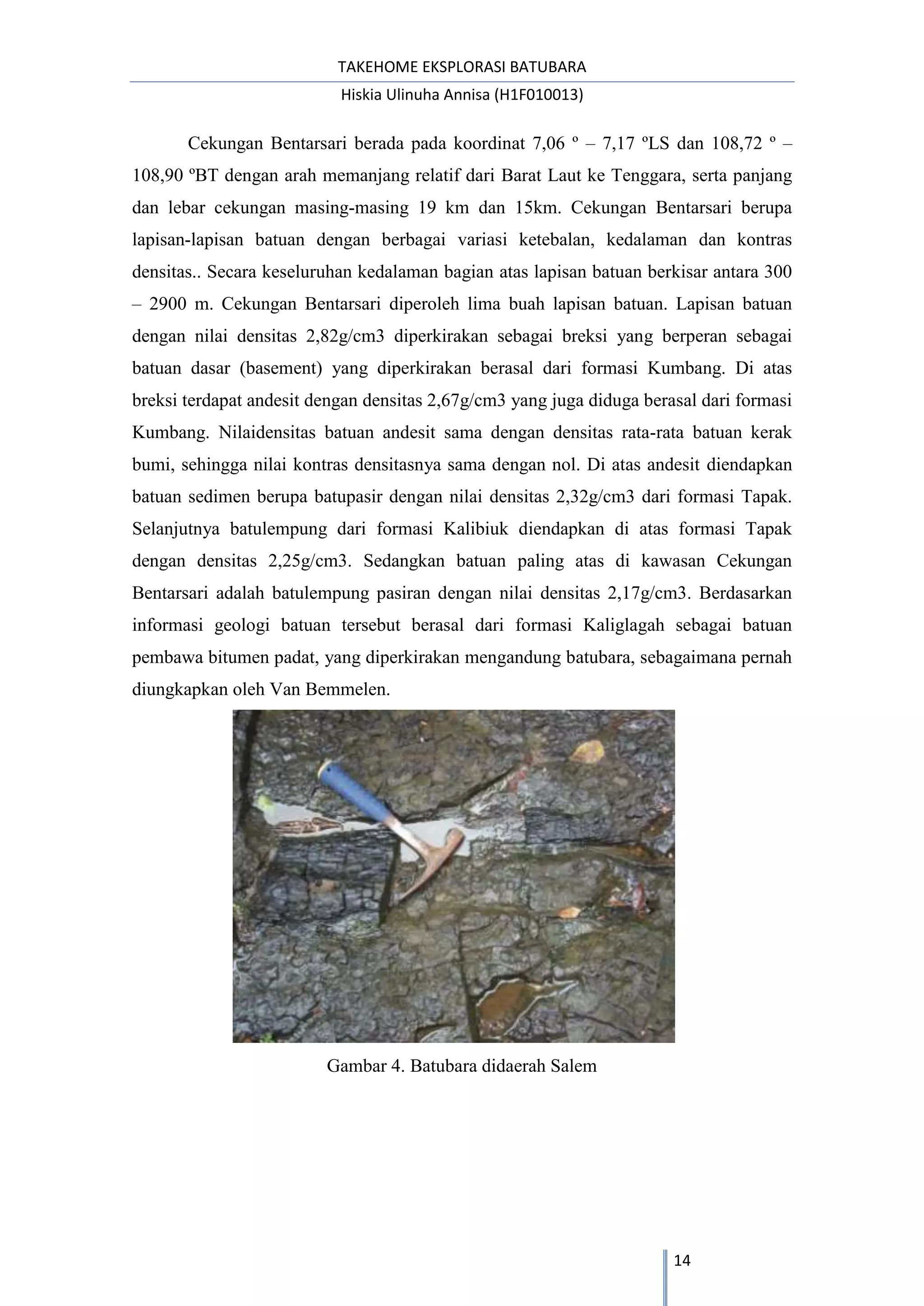 Kondisi geologi regional daerah salem | DOCX