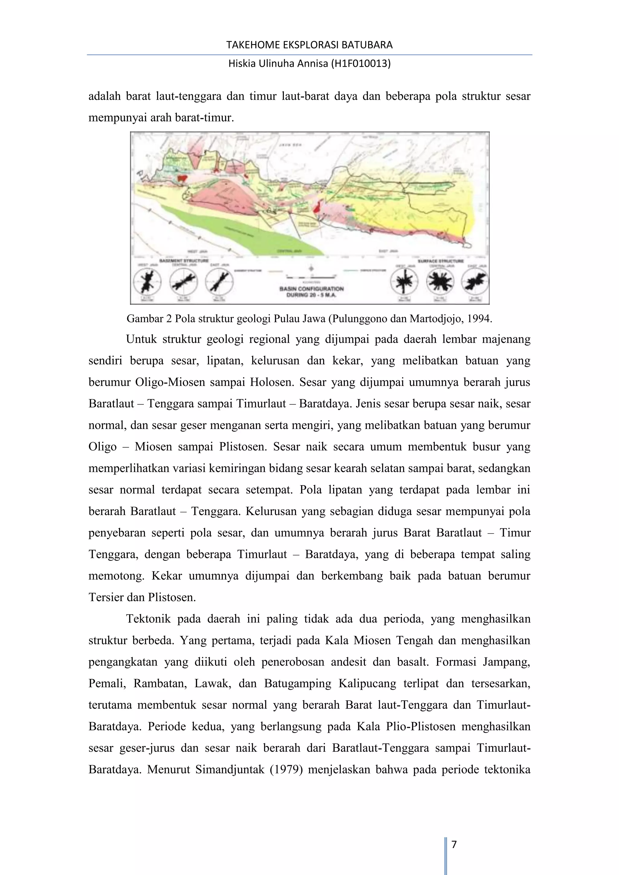 Kondisi geologi regional daerah salem | DOCX