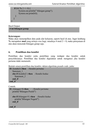 Kondisional If then Algoritma | PDF