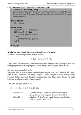Kondisional If then Algoritma | PDF