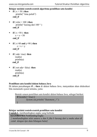 Kondisional If then Algoritma | PDF