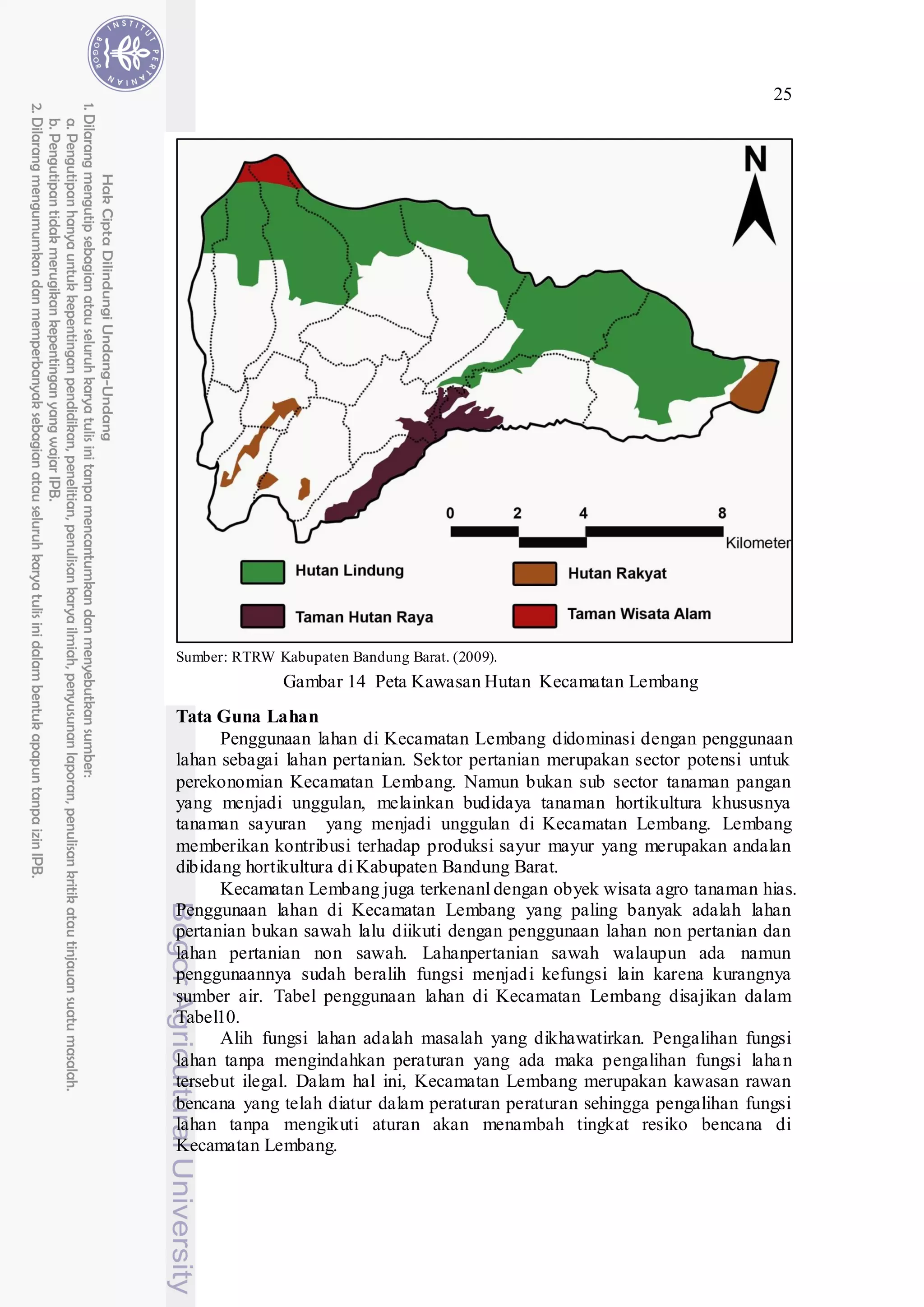 KONDISI UMUM. Gambar 6 Peta administrasi Kecamatan Lembang. Sumber ...