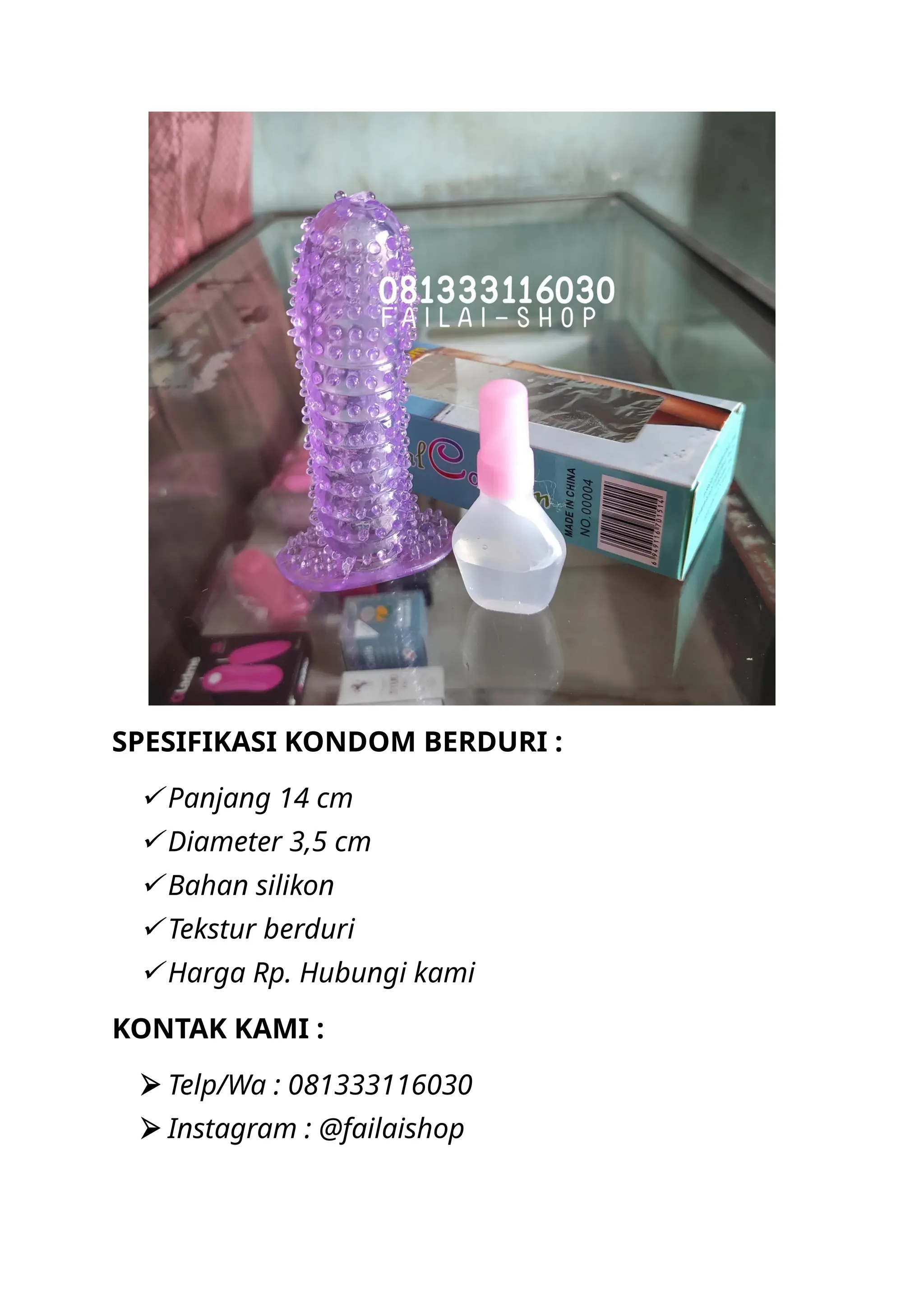 WA 081333116030 Jual Kondom Berduri di Surabaya | PDF