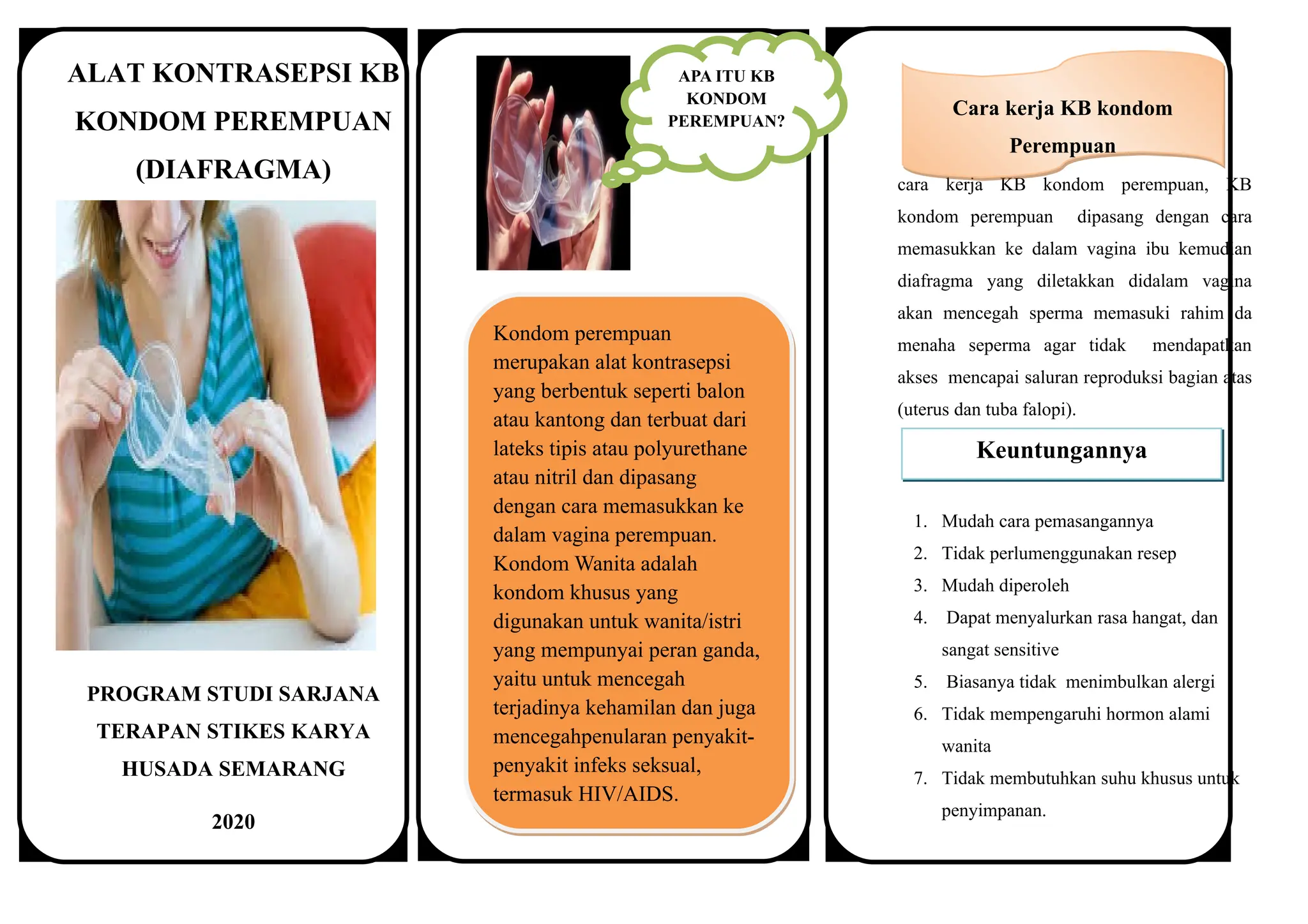 Kondom diafragma leaflet kondom wanita d | PDF