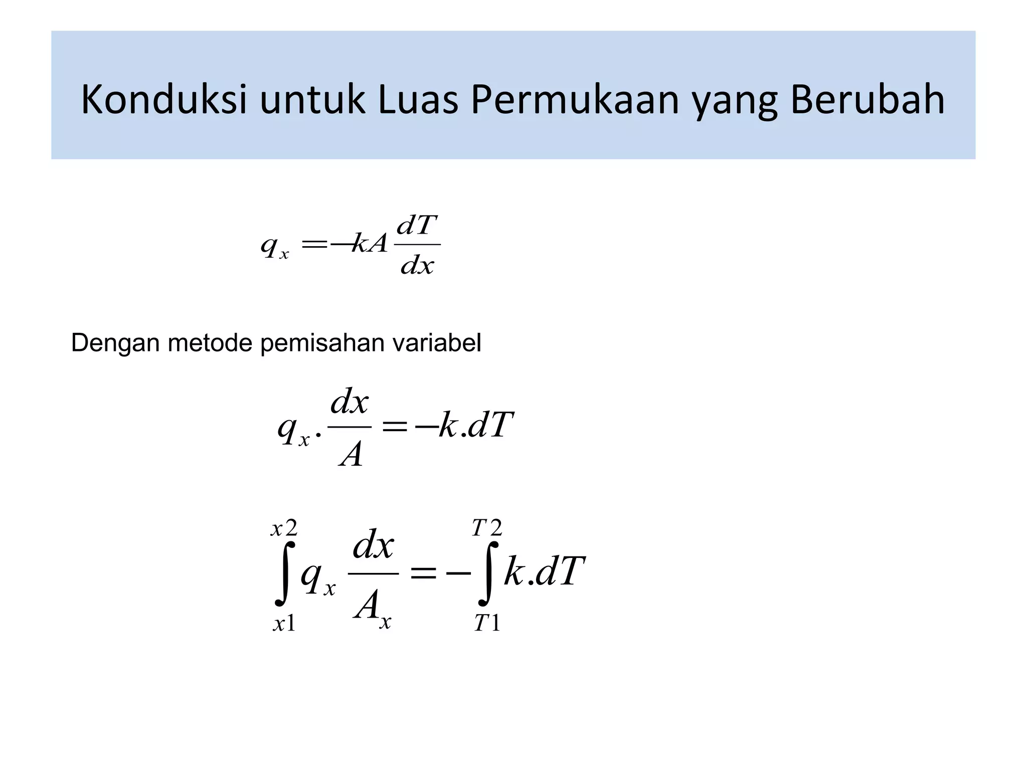 Konduksi keadaan steady satu dimensi | PPT