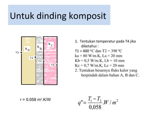 Konduksi keadaan steady satu dimensi | PPT