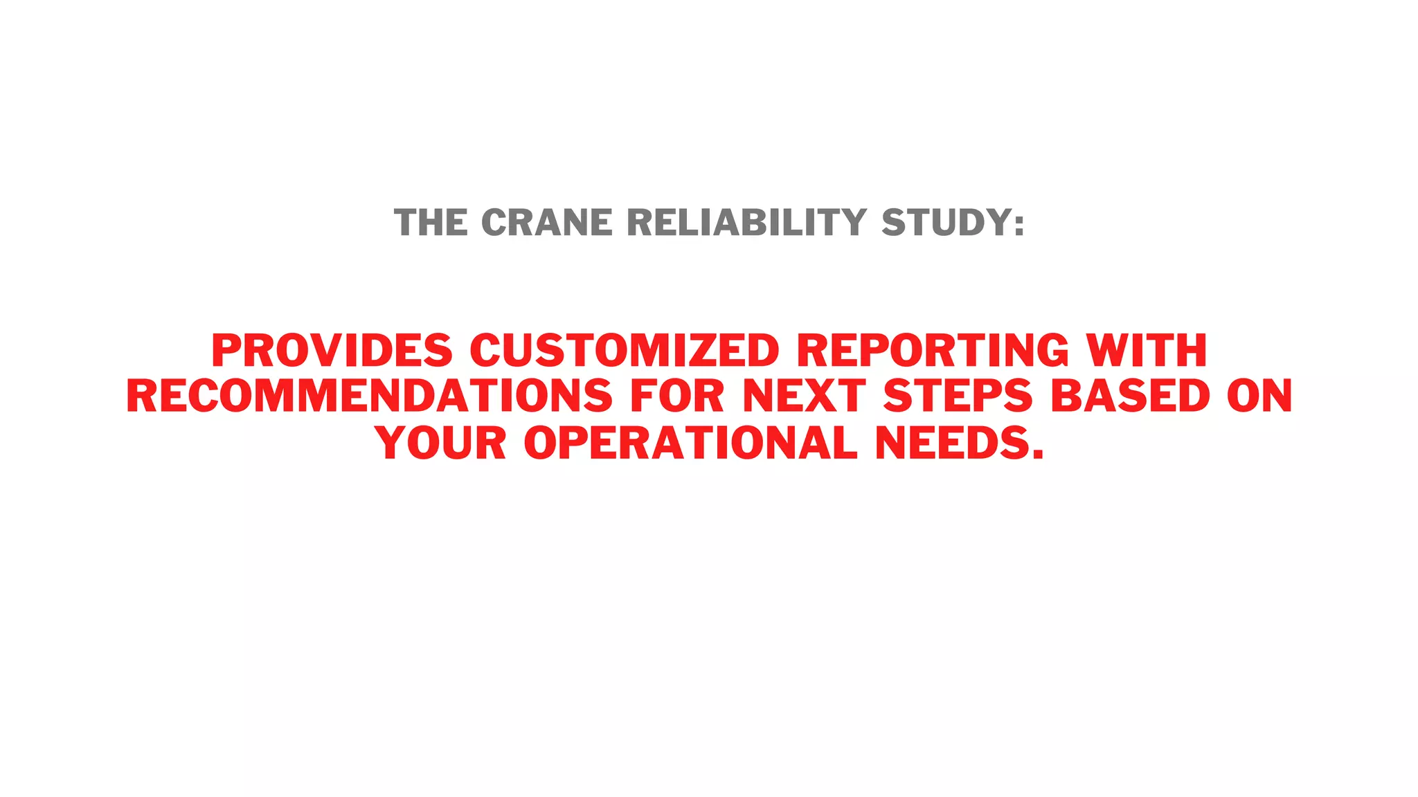 Crane Reliability Study - SlideShare | PPT