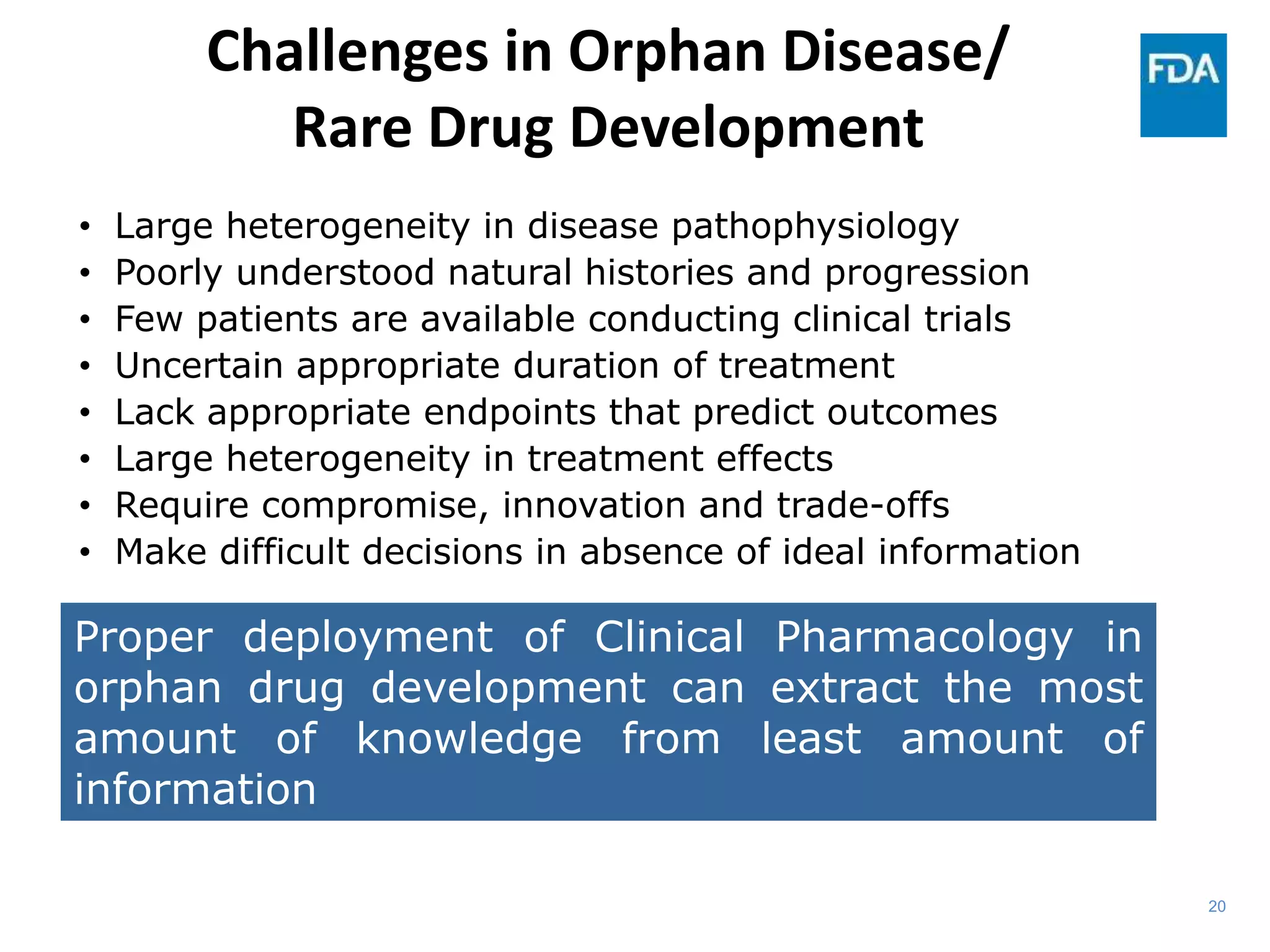 Clinical Pharmacology in Orphan Drug Development | PPTX