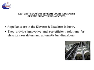 Analysis of Kone elevators judgement | PPT
