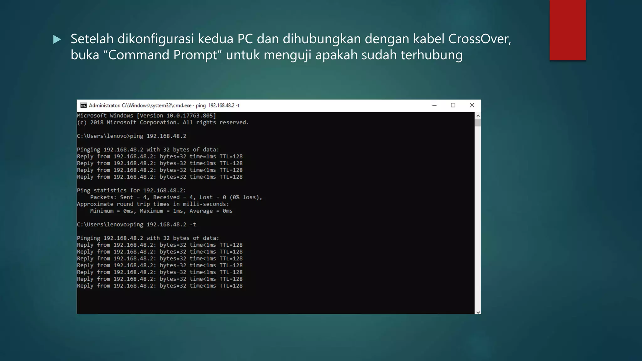 Koneksi antar komputer dengan kabel cross over | PPTX