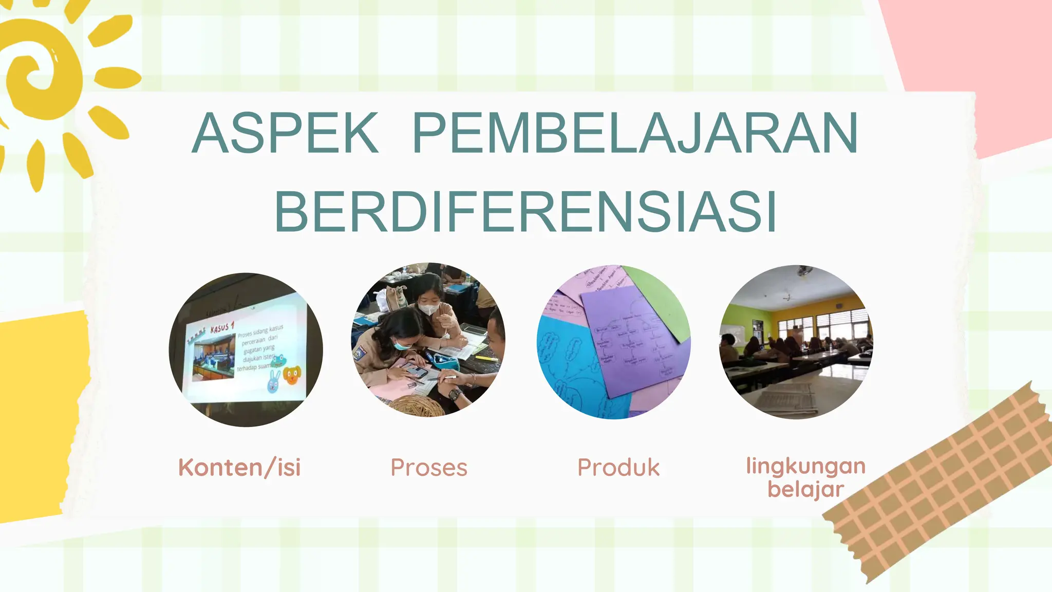 Pembelajaran Berdiferensiasi pada konten, proses, dan metode pembelajaran | PPTX