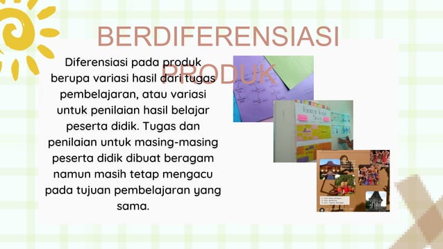 Pembelajaran Berdiferensiasi pada konten, proses, dan metode pembelajaran | PPTX