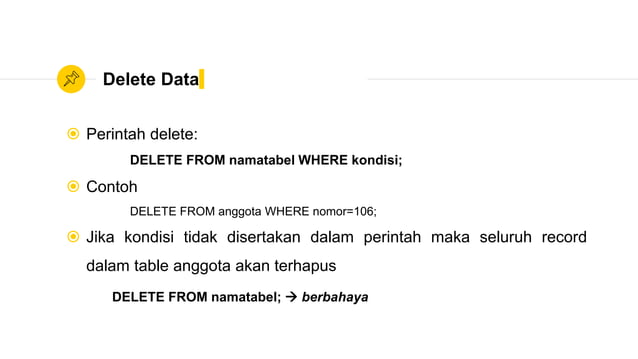 Cara membuat koneksi PHP dan database MySQL | PPTX