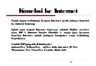 Koneksi ke internet | PPT