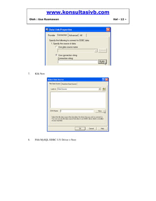 Koneksi vb dengan database mysql | PDF