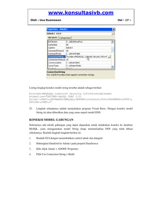 Koneksi vb dengan database mysql | PDF