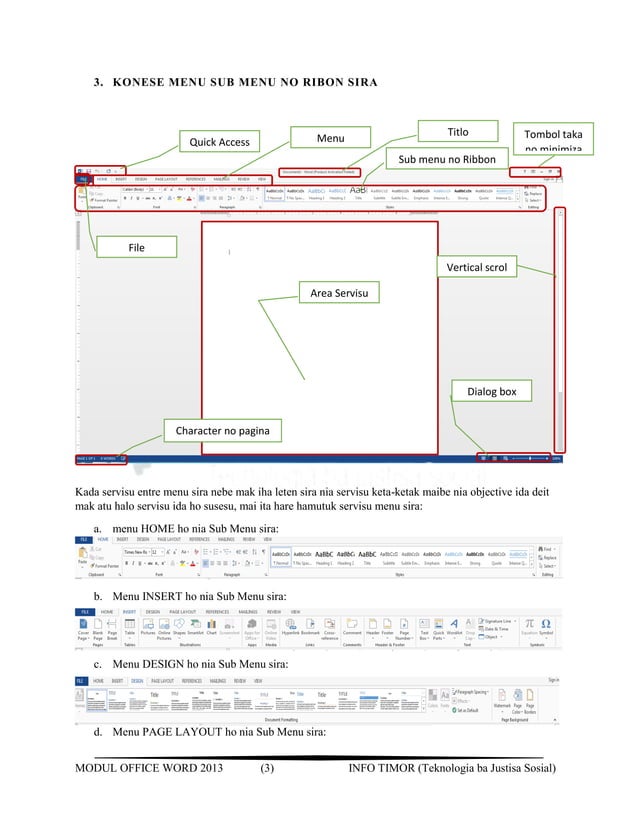 Mengenal ms. office word 2013 | PDF