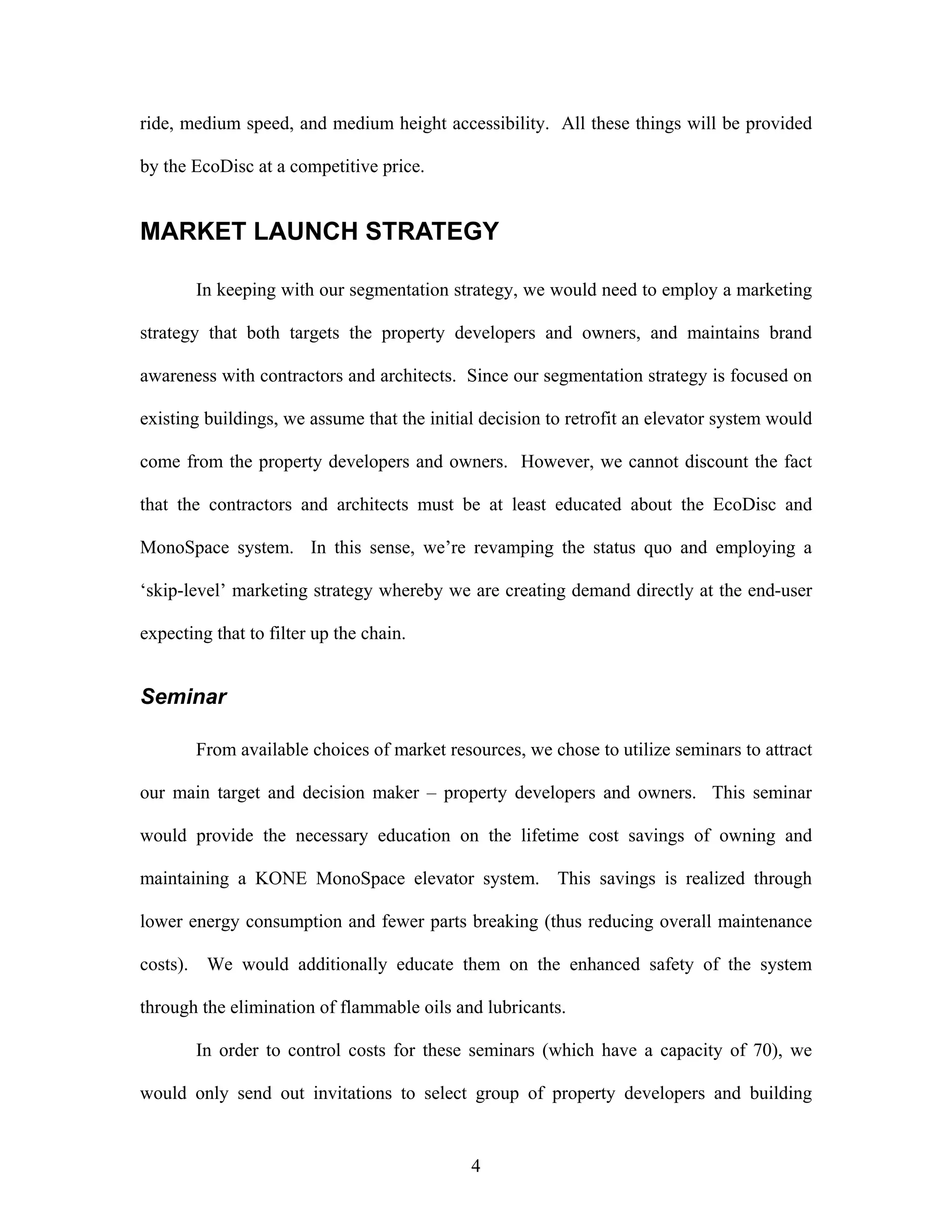 Strategic Marketing Plan - KONE Product Launch in Germany | PPT