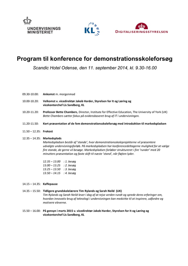 Konference om Demonstrationsskoler | PDF