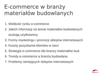E-commerce w branży budowlanej | PPT