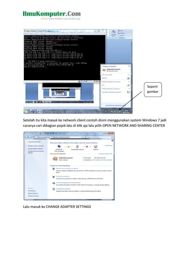 Konfigurasi dhcp (linux debian) | PDF