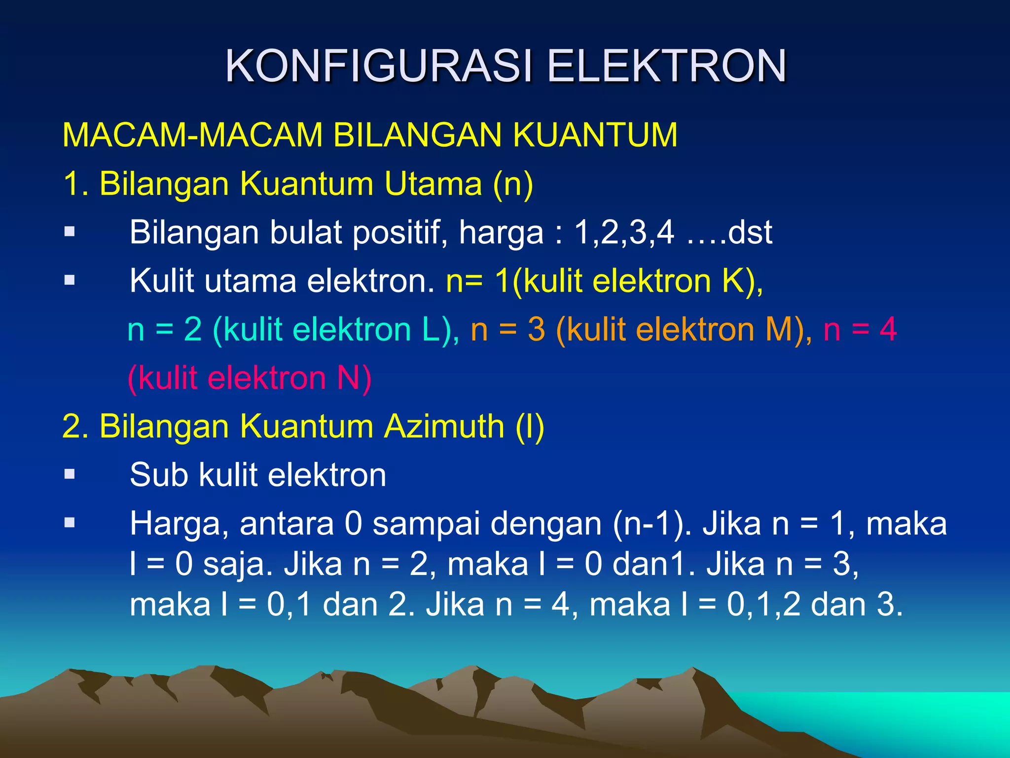 Konfigurasi elektron | PPTX