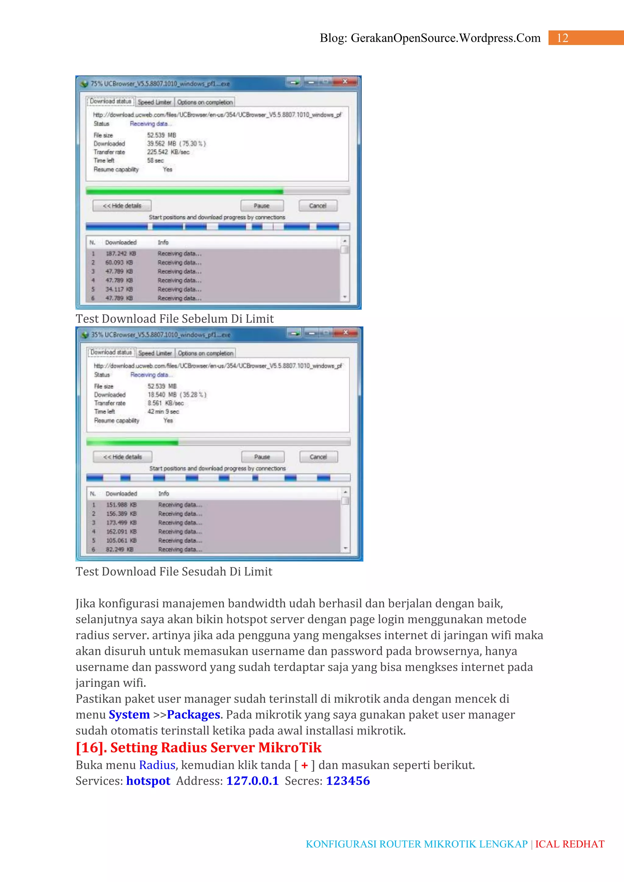 Konfigurasi router mikrotik lengkap | PDF