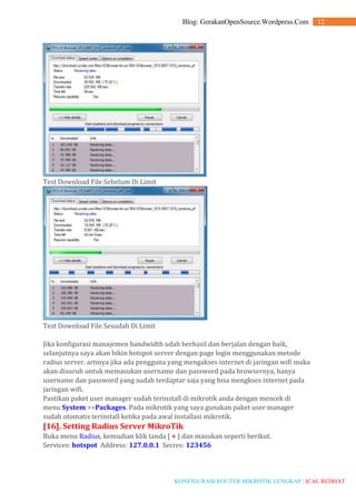 Konfigurasi router mikrotik lengkap | PDF