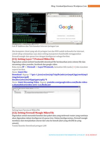 Konfigurasi router mikrotik lengkap | PDF