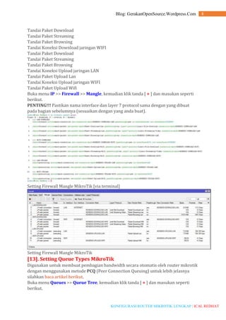 Konfigurasi router mikrotik lengkap | PDF