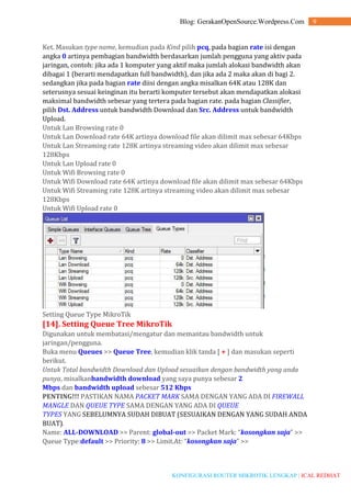 Konfigurasi router mikrotik lengkap | PDF