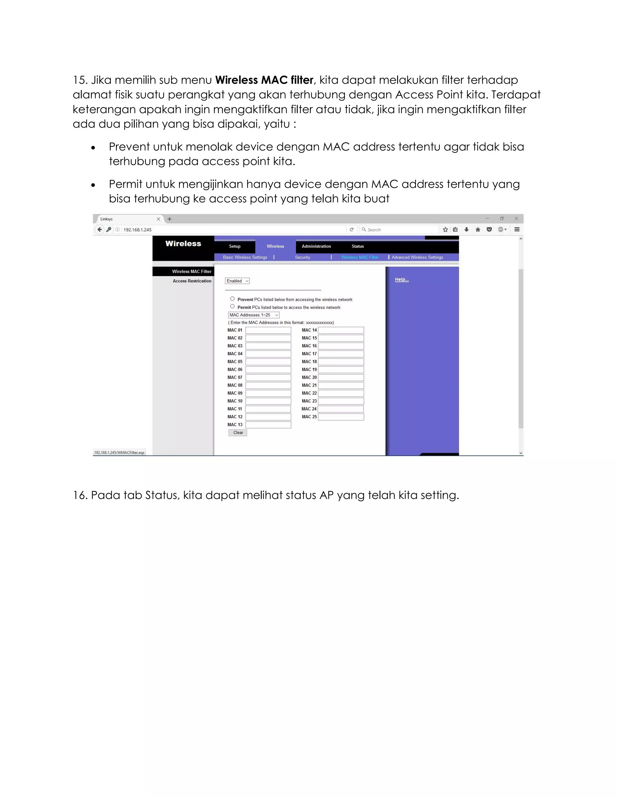 Konfigurasi AP Linksys | PDF